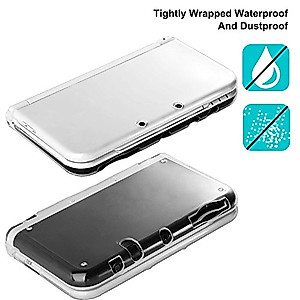 Protective Carrying Case Compatible NEW 3DS XL, with Hard Cover and 2 pcs Screen Protectors, AFUNTA Hard Shell Travel Bag, Protective Films for Top and Bottom Screen