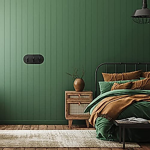 The Woodbury Lane Wall Coat Hooks - Peggy Round 3 Hook Rail - Pack of 1 - Matte Black Finish. Heavy Duty Metal Hooks with Screws for Hanging Coats, Bags, Robes, Backpack, Towel, Keys.