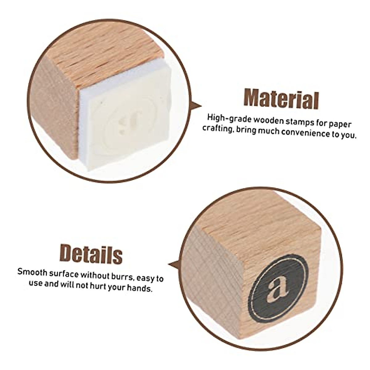 SEWACC 30pcs Alphabet Pocket Stamp Envelope Wax Stamp Embellishment Seal Stamper Diary and Scrapbooking Stamp Letter Stamp Letter Decor Wooden Stamps Wood Alphabet Stamps DIY Craft Stamps