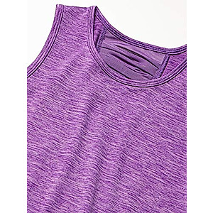 C9 Champion girls Performance Tank Yoga Shirt, Purple Shell Heather, Large US