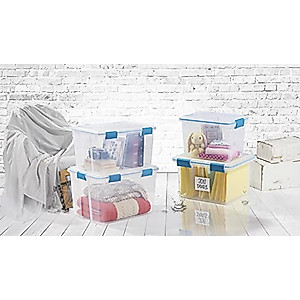 Sterilite Clear Gasket Box, Blue Aquarium, 4 Piece