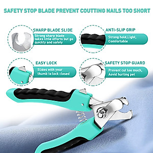 WOPQAEM Dog Brush Kit for Grooming Short & Long Haired Dogs & Cats, 5 in 1 Pet Grooming Set for Small Animals, 5 PCS Puppy Self-Cleaning Slicker Brush and Pet Comb for Shedding Medium & Large Dogs