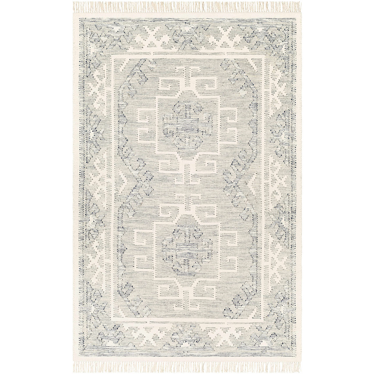 Hauteloom Anund Wool Living Room, Bedroom Area Rug - Pink, Gray - 8' x 10'