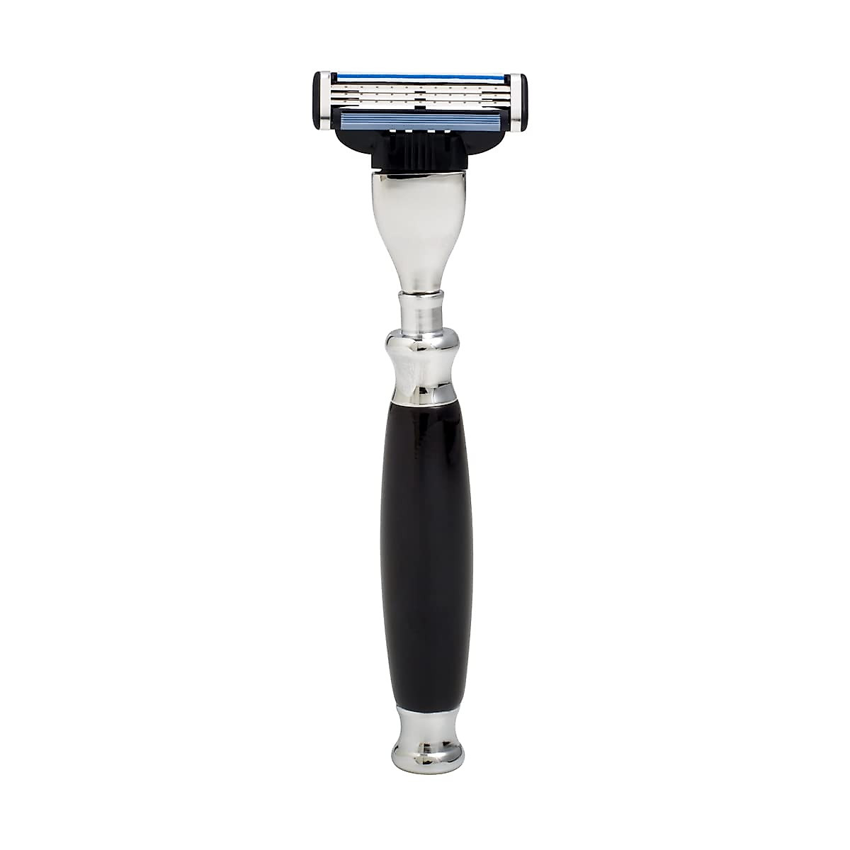 Union Razors SS3 Black Three Piece Shave Kit with Razor, Shaving Brush and Stand.
