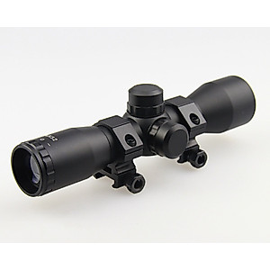 TACFUN - Tactical MIL-DOT Reticle Compact Scope/w Rings