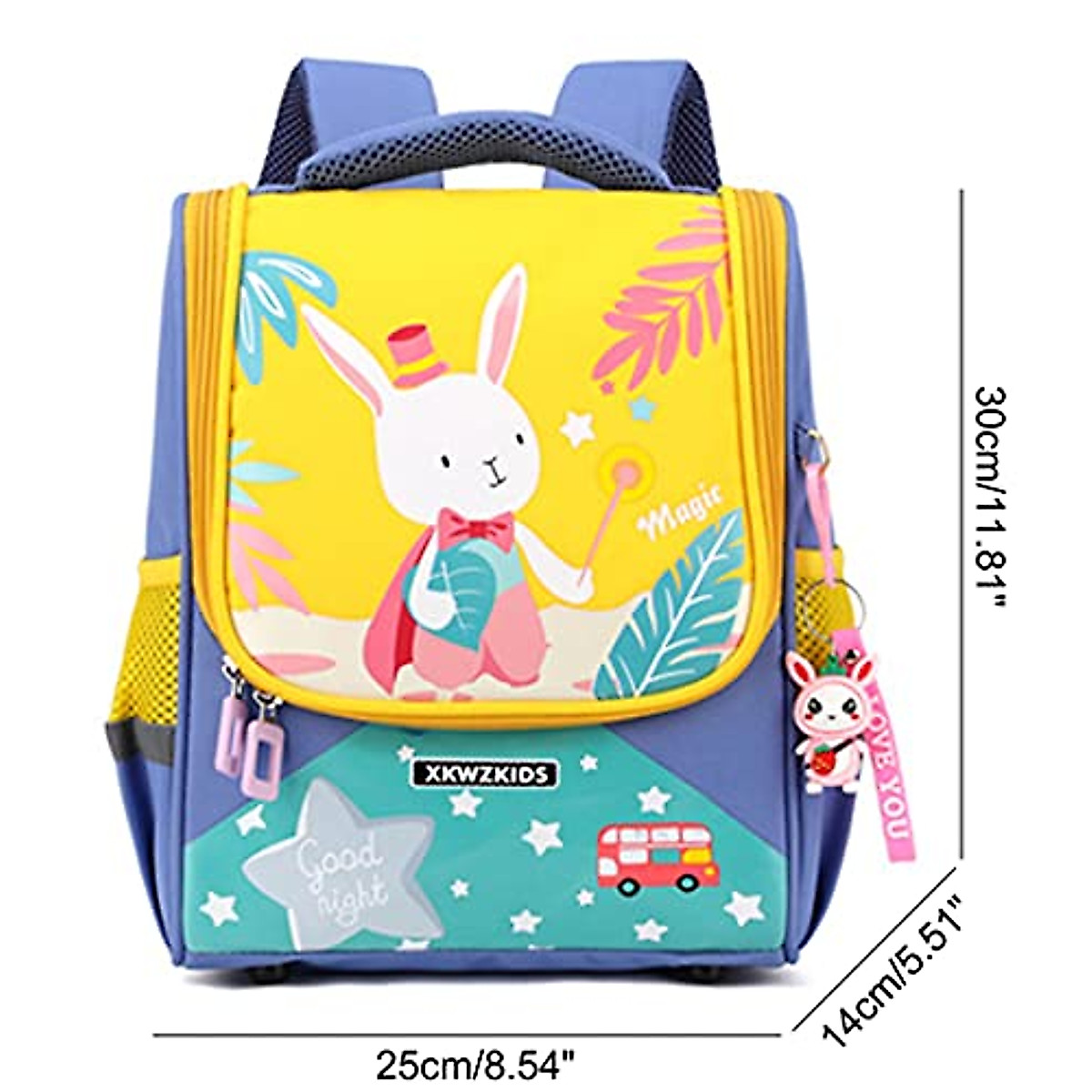 JiaYou Unisex Preschool Backpack Kindergarten Cartoon bag Girls Boys Daypack(Yellow Rabbit,10 Liters)