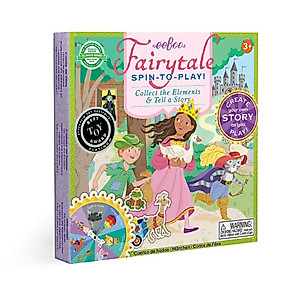eeBoo: Fairytale Spinner, Collect The Elements & Tell a Story, Create Your Own Story as You Play, for 2 to 4 Players, for Ages 5 and up