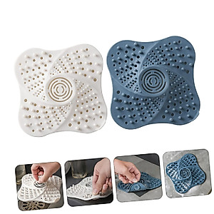 FUDGIO 4pcs Sink Filter Kitchen Sink Covers Draining Meshes Bathtub Drain Strainer Bath Drain Cover Silicone Drain Cover Bathtub Stickers Sink Accessory Kitchen Sink Filter Floor Drain