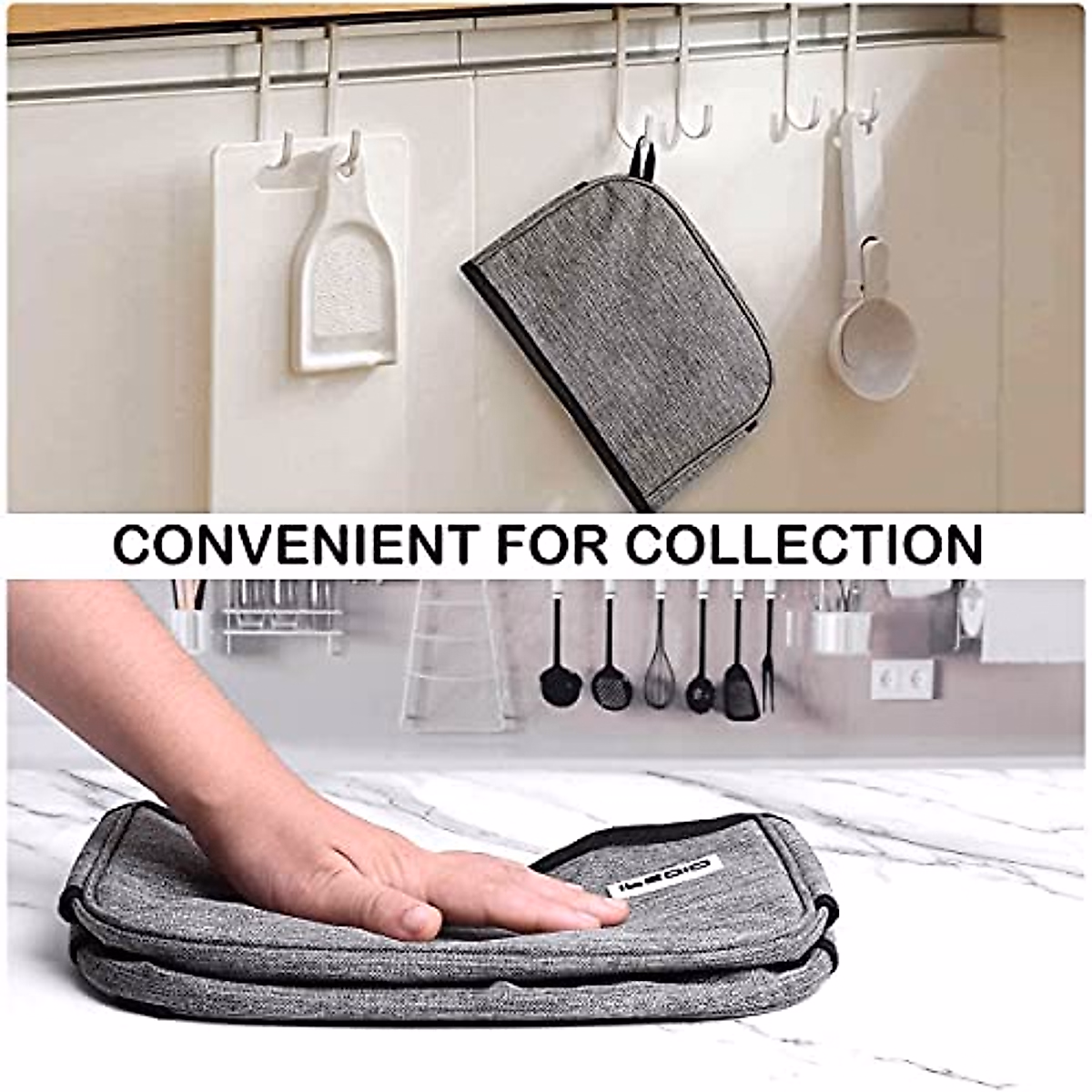 iFedio 2 Slice Toaster Cover with Two Pockets for Storing knife,Grey