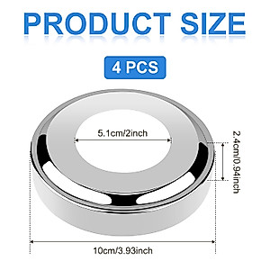 4pcs Pool Ladder Escutcheon, Stainless Steel Escutcheons Plates Pool Escutcheon Replacement Cover Fits for 1.9 Inch Inner Diameter Tubing Pool Handrail Cover Ladders for Inground Pools Accessories