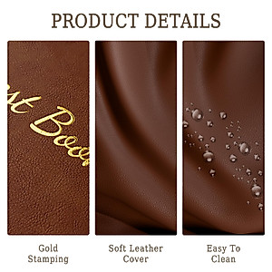 WEMATE Guest Book, Leather Memorial Guestbook,Suitable for Funeral,Graduation and Special Events,Polaroid Guest Book with A Pen,136 Blank&Lined Pages for Sign in and Photos 7"x10″ (Black)