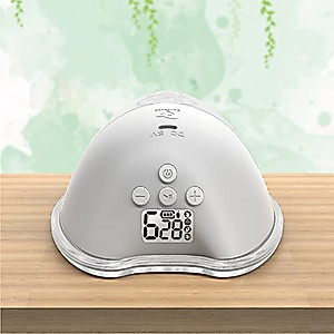 Bellababy Wearable Breast Pump Hands Free,Low Noise and Pain Free,Long-Lasting Battery,4 Modes 9 Levels of Suction,Fewer Parts to Clean.(Gray-Single-24mm)