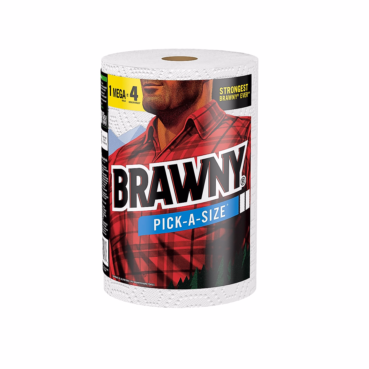 Brawny® Pick-A-Size® Paper Towels, 1 Mega Roll = 4 Regular Rolls
