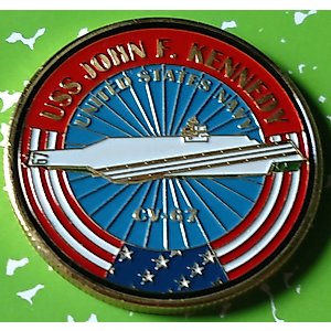 US Navy USS John F Kennedy CV-67 Colorized Challenge Art Coin