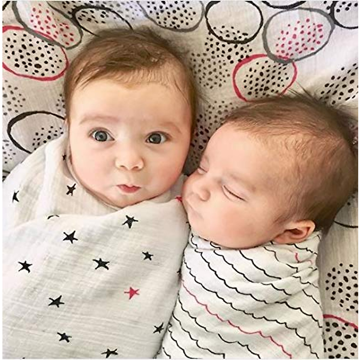 Muslin Swaddle Blanket 100% Soft Muslin Cotton 3 Pack 47"x 47" (Hot Pink)