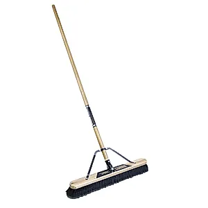 Quickie Push Broom, 60" Handle L, 24" Broom W