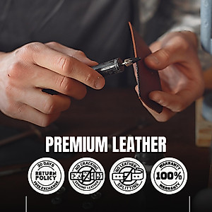 Marino's Dress Belt Men, Elegant Mens Belts Leather with Single Prong Buckle, Genuine Leather Belt for Men - Black - 38