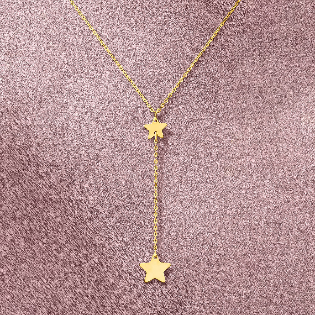 RS Pure by Ross-Simons Italian 14kt Yellow Gold Star Y-Necklace. 18 inches