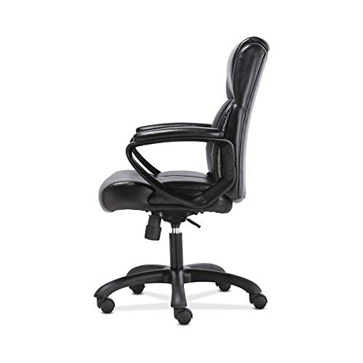 HON Sadie Mid-Back Executive Chair, with Fixed Padded Arms, PACKS, Black