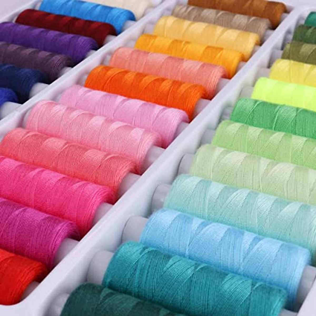 Luxbon Sewing Threads Kits 36 Colors Polyester 250 Yard Each Spools Sewing Thread Embroidery Machine Threads Quilting Thread for Hand Sewing/Machine Sewing