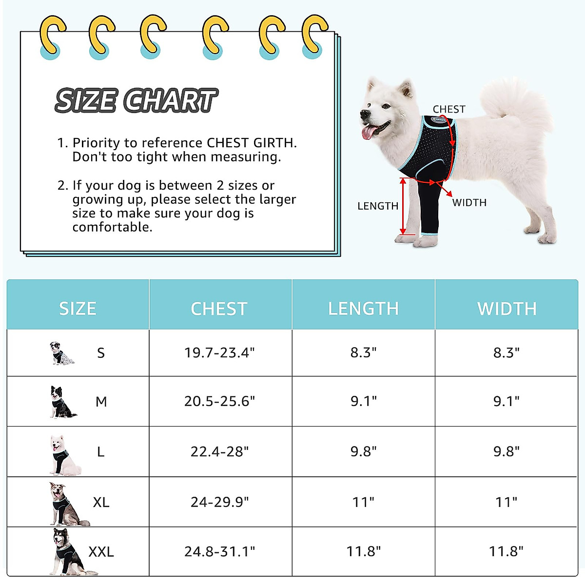Comwish Recovery Sleeve for Dogs, Front Leg Protection After Surgery, Dog Leg Sleeve to Stop Licking, Bite and Keep Dry, Machine Washable Waterproof Abrasion Resistant Dog Recovery Sleeve (L)