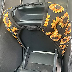 RANXIZY Sunflower Neoprene Center Console Cover Armrest Pad for Jeep Wrangler,Sunflower Car Accesory for Jeep