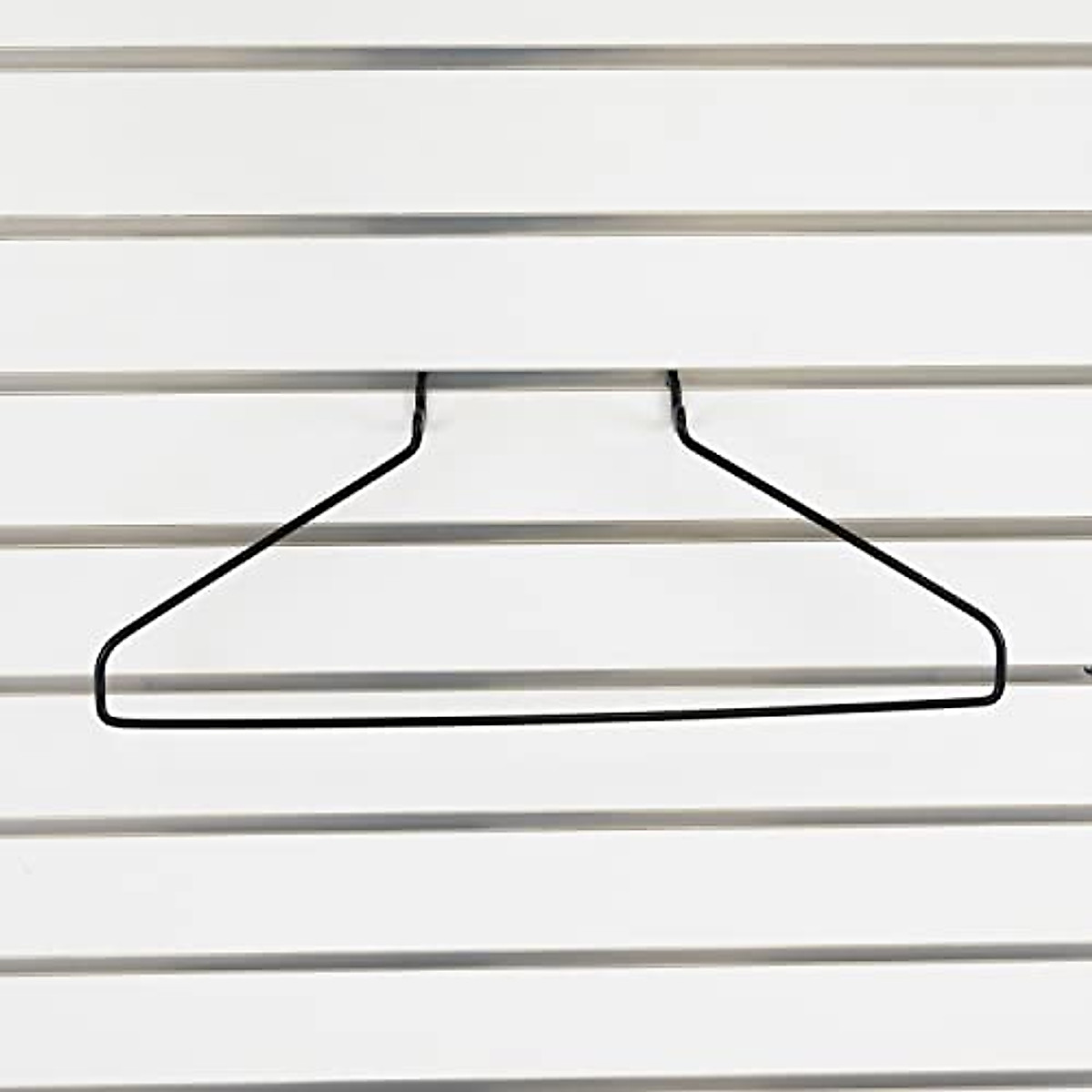 Front Facing Slatwall Hanger for Junior Size Clothing or Scarves and Belts (Quantity 2) (Black, 2)