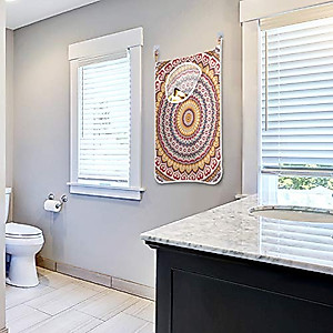 ATTX Colorful Ethnic Pattern Hanging Laundry Hamper Bags Large Door Hampers for Dirty Clothes, Washing Baskets with Hooks 1 Packs