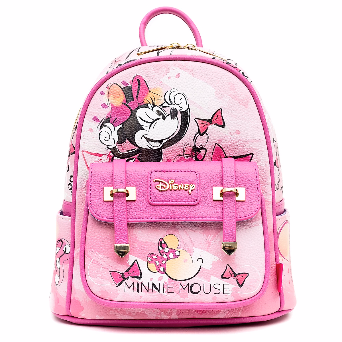 Wondapop Disney Minnie Mouse 11" Vegan Leather Fashion Mini Backpack