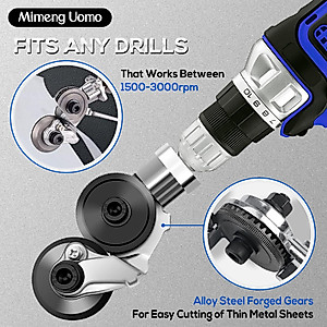 Electric Drill Shears Attachment Plate Sheet Cutter Nibbler for Cutting Aluminium, Iron, Stainless Steel, Copper, or Other Metal Sheets, Tin Cutters for Drill, Saving Accessory Retrofit Cutter