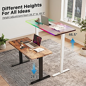 JYLH JOYSEEKER Electric Standing Desk Frame Workstation,Stand up Desk Legs Height Adjustable,Ergonomic Sit Stand Desk Base for 39 to 63 inch Table Tops,Black