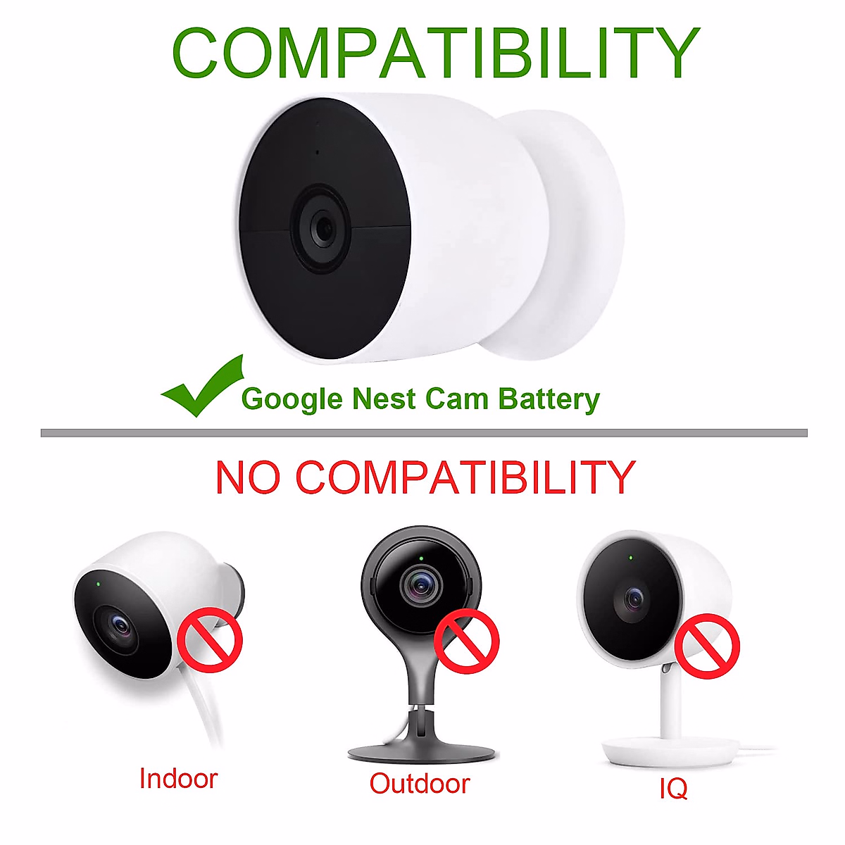 iMah Extended USB Power Charging Cable Compatible with Google Nest Cam (Battery), 6.56ft (2m)