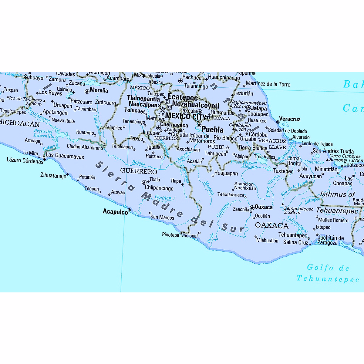 Cool Owl Maps Mexico, Central America, and Caribbean Wall Map - Rolled Paper (32"x24")