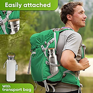 Blockhuette Vacuum Insulated Stainless Steel Water Bottle I 34 oz I Wide Mouth Insulated Metal Bottle for Cold Drinks I BPA-Free I Perfect for Travel, School, Kids, Adults, Water Canteen