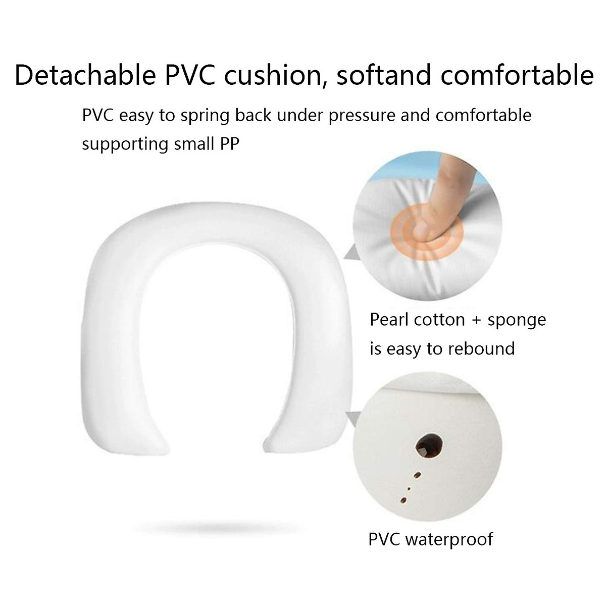 HTTMT- Classic Potty Training Toilet Ladder Seat With Upgraded Cushion Step Stool Ladder Toilet Chair/Toilet Trainer for Baby Toddler Kids Children In Blue [P/N: ET-BABY002-BLUE STEP-C]