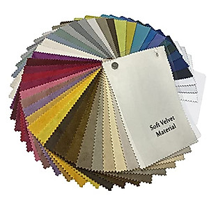 Frelement Velvet Curtains Fabric Samples Fabric Swatch for Adding Lining | Size | Heading Custom-Made-Order Curtains, 40 Colors Available Included, 1 Piece