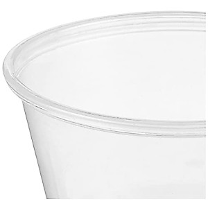 Polar Ice Disposable Plastic Glasses with Lids, 2-Ounce, Translucent, 500-Pack