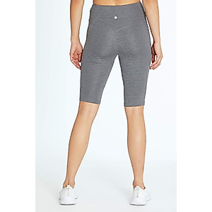 Bally Total Fitness High Rise Bermuda Short, Heather Charcoal, Large