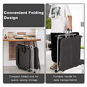 COSTWAY Beach Chaise Lounge Chair Patio Folding Recliner w/ 7 Adjustable Positions Grey