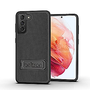 BELTRON Combo Case & Holster for Samsung Galaxy S21 Plus, Slim Protective Full Body Dual Guard Grip Case & Swivel Belt Clip Combo with Kickstand / Card Holder for Galaxy S21+ 5G 6.7 Inch