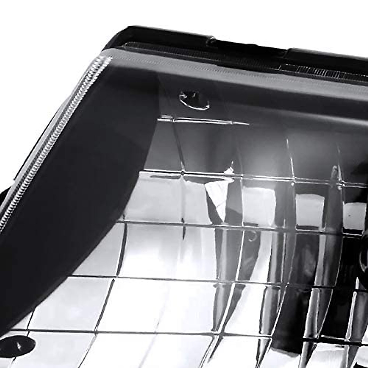 Carpartsinnovate For 98-00 Ford Ranger Pickup Euro Style Black Headlights Head Lamps Pair