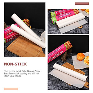 Hemoton 1 Roll Baking Paper Parchment Liner Oven Paper Toast Paper Grill Pan Paper Air Fryer Papers Precut Baking Bread Cooking Paper Baking Parchment Cookie Sheet Nonstick Silicone Paper