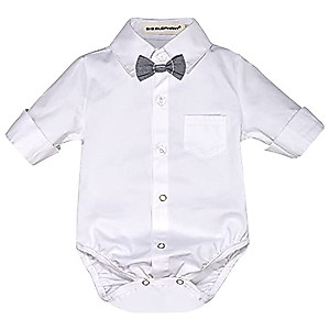 BIG ELEPHANT Gentleman Bowtie Suspenders Suits-Dress Clothes, Formal Wear for Infant Boys
