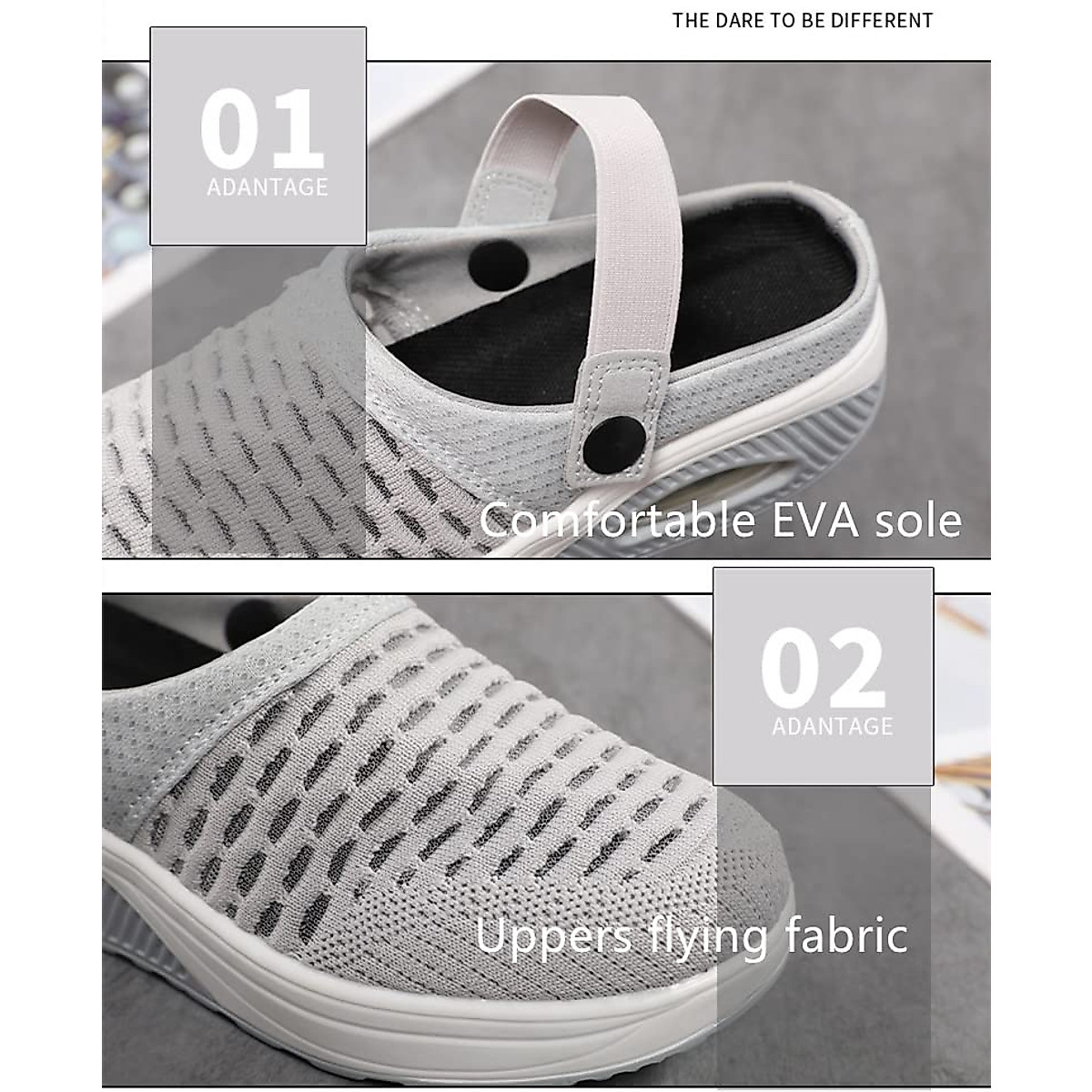 Dosurgorn Women Walking Shoes Air Cushion Slip-On Shoes - Orthopedic Diabetic Walking Shoes (Black,10)