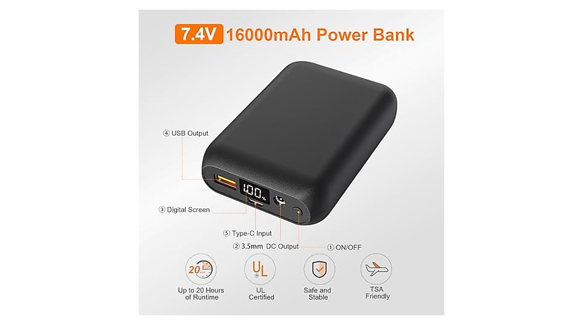 Sevdiea Heated Vest Battery Pack - Long Lasting Power