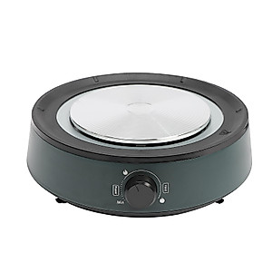 1350W 4.2Qt Electric Hot Pot with Lid, Electric Skillet, Adjustable Temperature, for Boiling Steaming Baking, 12.8 * 8.66 * 11.42 inch, 110V, Aluminum, Iron