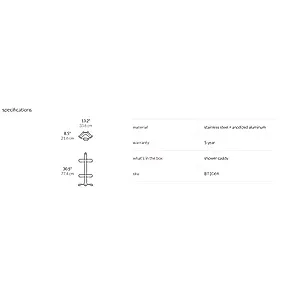 simplehuman Corner Shower Caddy, Stainless Steel and Anodized Aluminum
