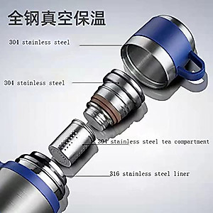 MMLLZEL 316 Stainless Steel Outdoor Thermos Large Capacity Portable Double Wall Vacuum Flask Insulated Tumbler 48 Hour (Color : 750ml)