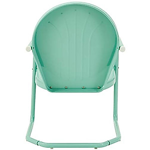 Crosley Furniture CO1001A-AQ Griffith Retro Metal Outdoor Chair, Aqua
