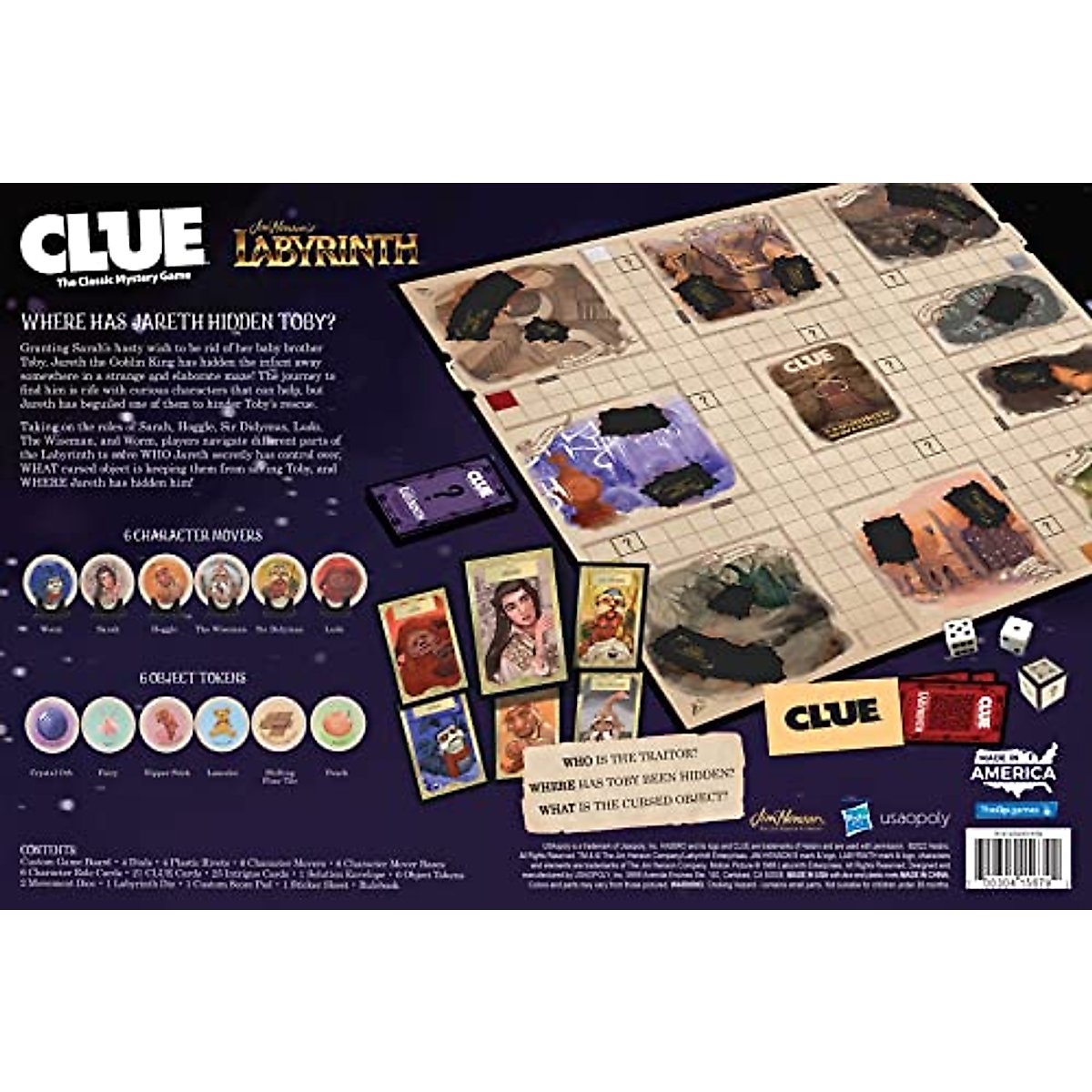 CLUE: Labyrinth | Solve The Mystery - Who Does Jareth Control, Where is Toby, and What Object is Used | Collectible Clue Game Based on Jim Henson’s Labyrinth | Officially-Licensed Game
